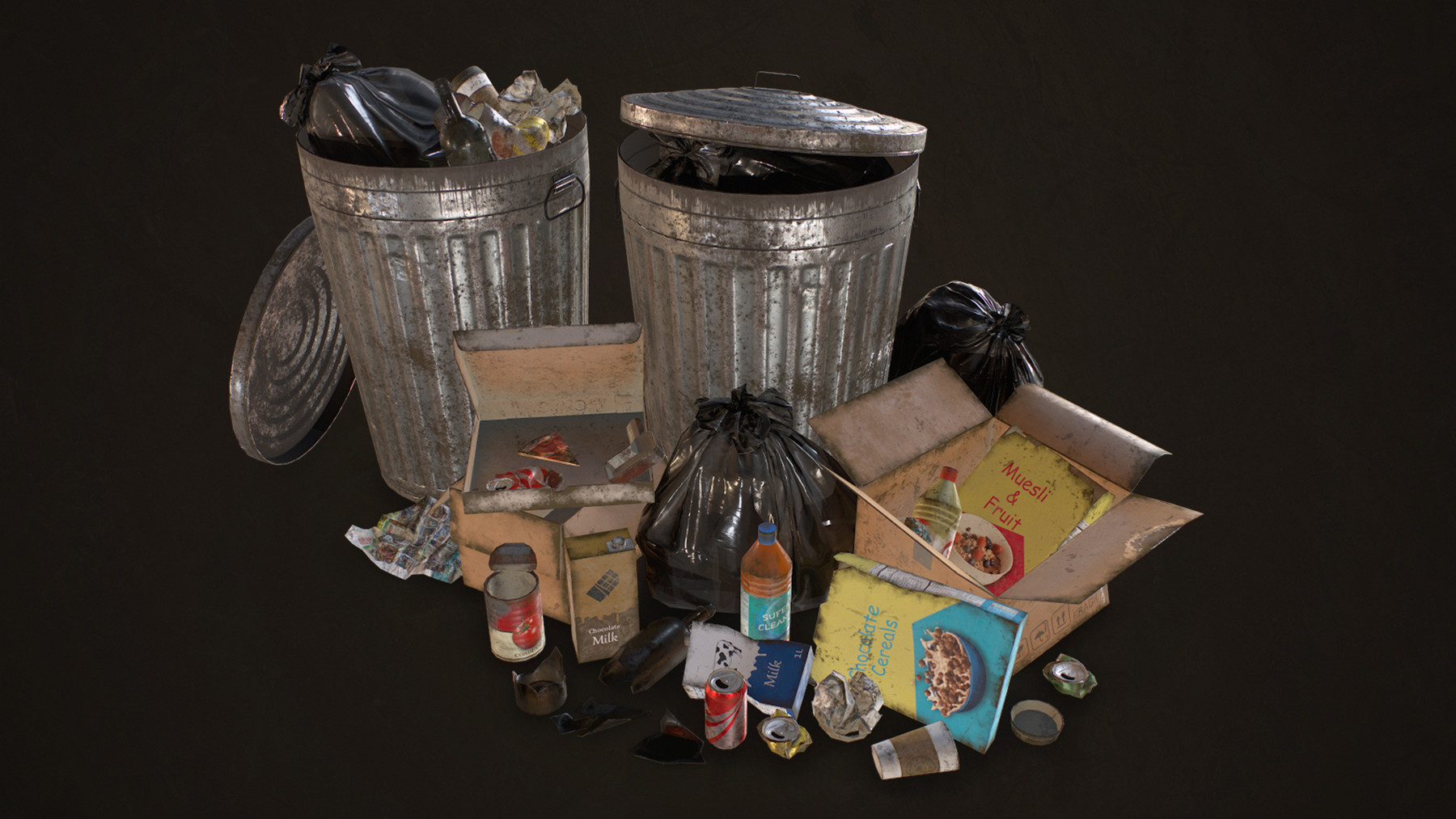 ArtStation - Urban Trash Pack Vol 1 - Low Poly | Game Assets