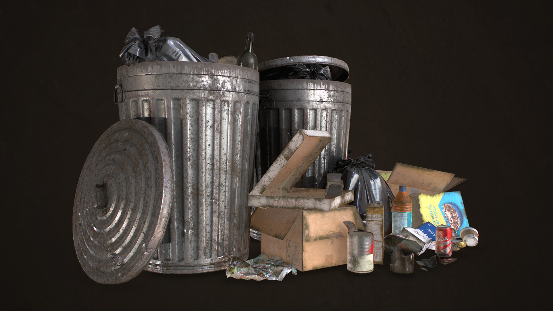 ArtStation - Urban Trash Pack Vol 1 - Low Poly | Game Assets
