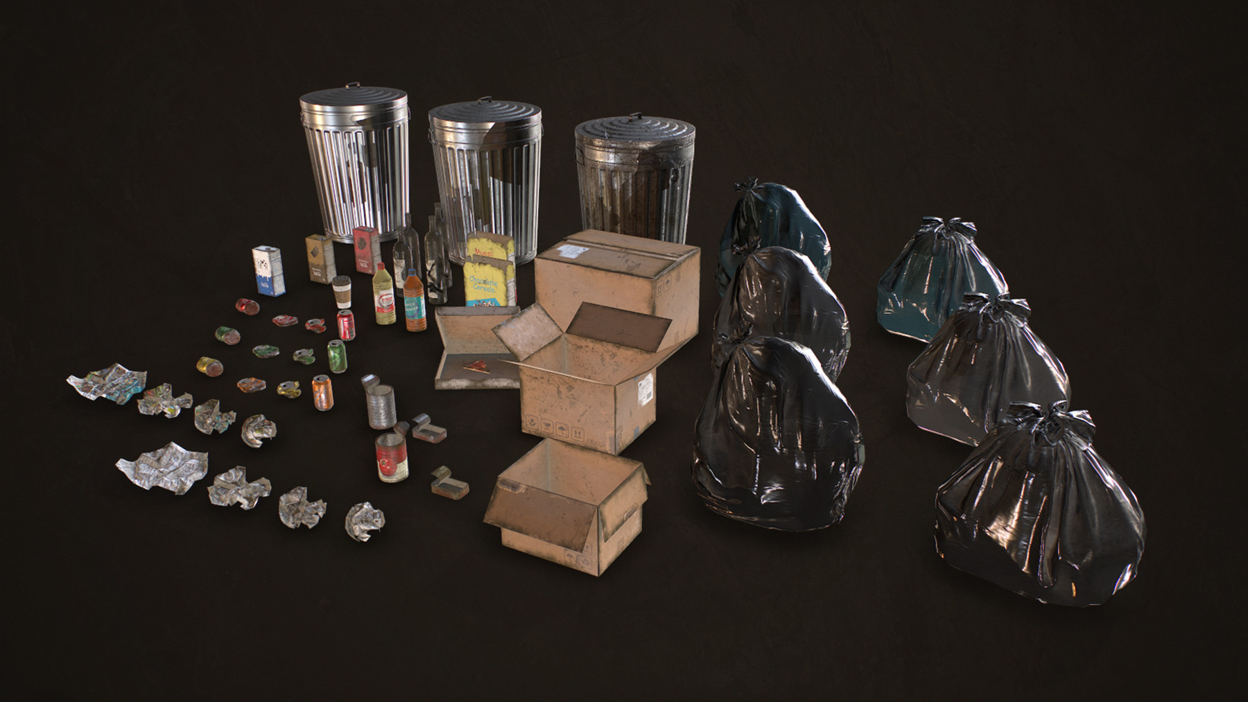 ArtStation - Urban Trash Pack Vol 1 - Low Poly | Game Assets