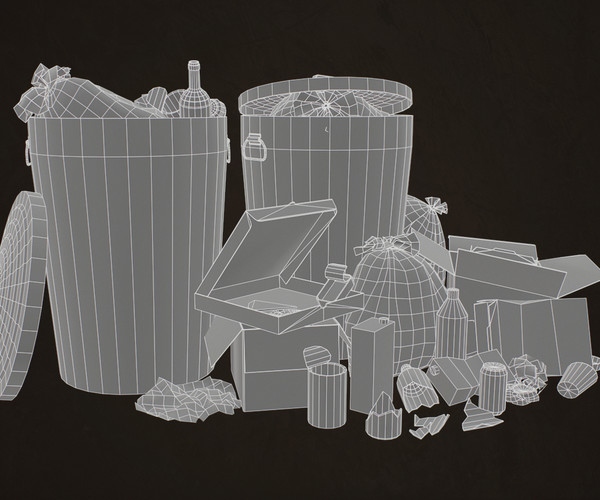 ArtStation - Urban Trash Pack Vol 1 - Low Poly | Game Assets