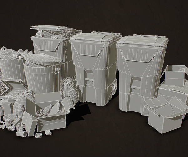 ArtStation - Urban Trash Pack Vol 2 - Low Poly | Game Assets