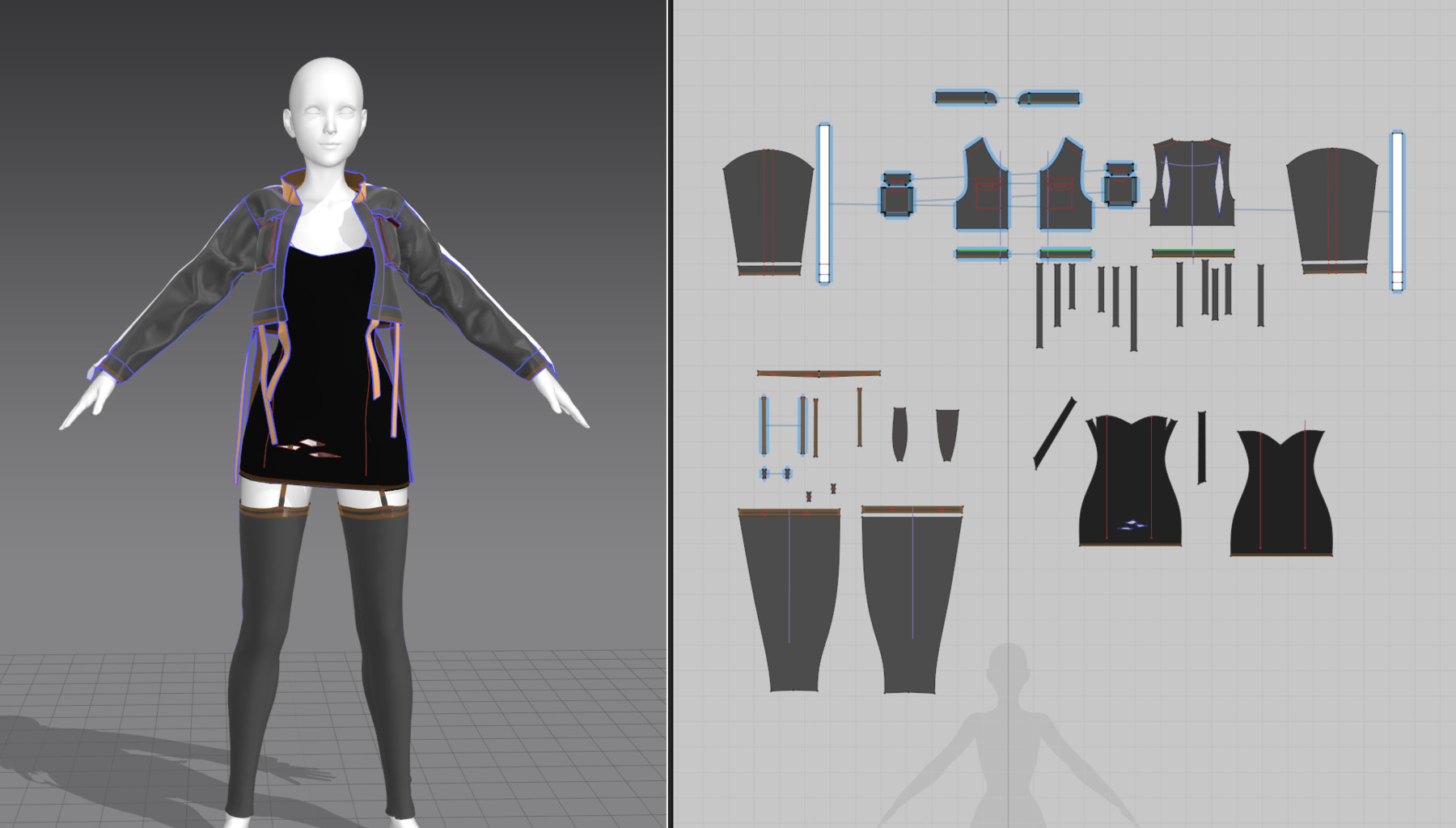 ArtStation - women's Jacket /dress. Marvelous Designer, project files ...