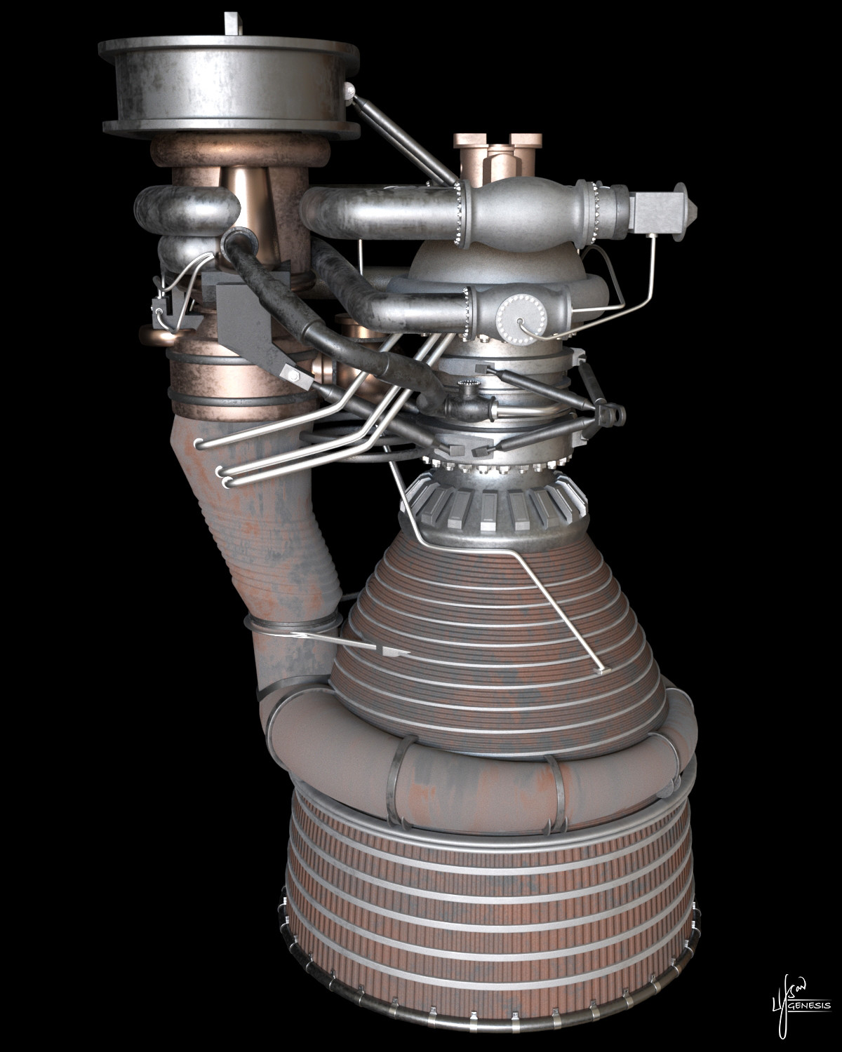 ArtStation - F1 Rocket Engine | Resources