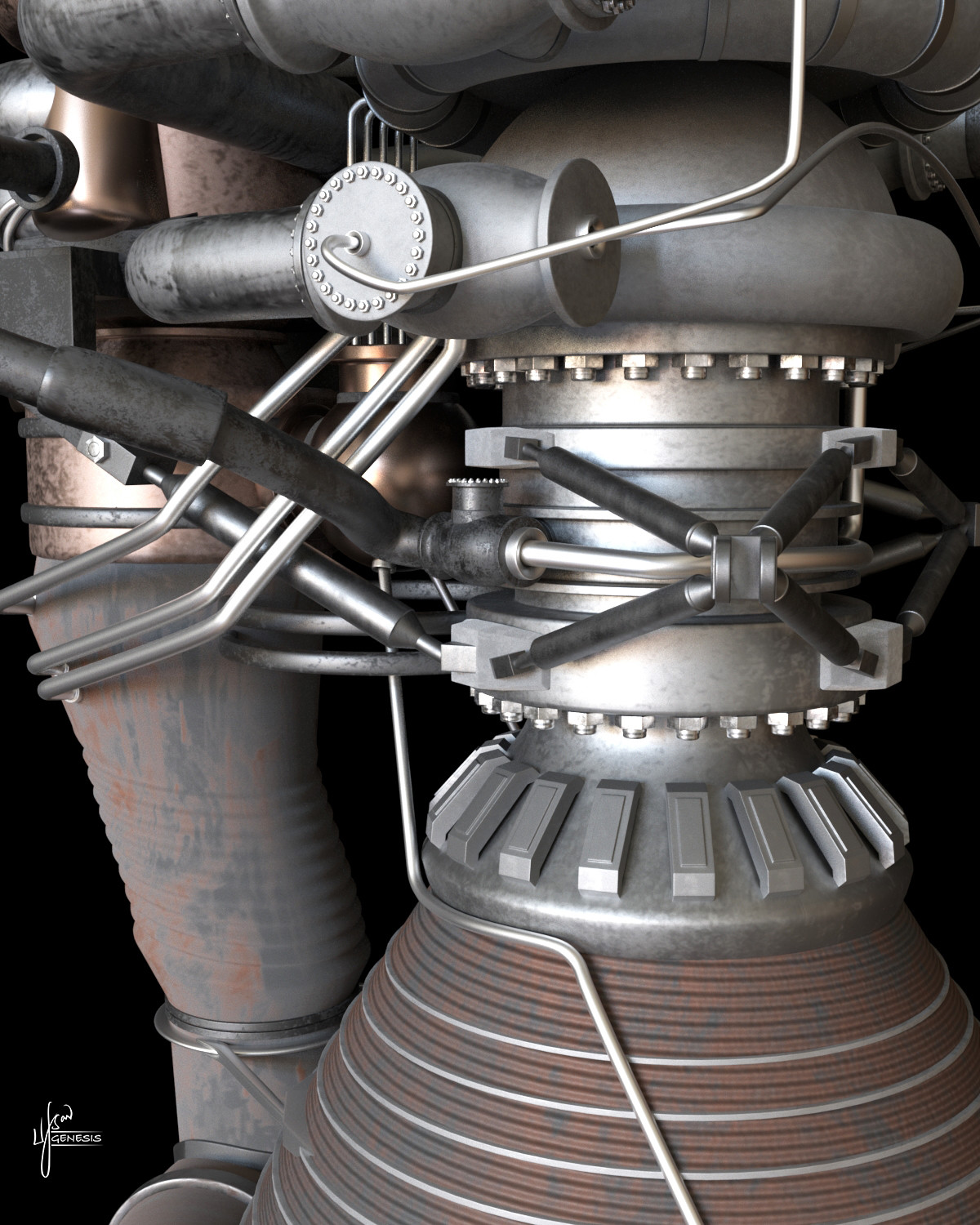 ArtStation - F1 Rocket Engine | Resources