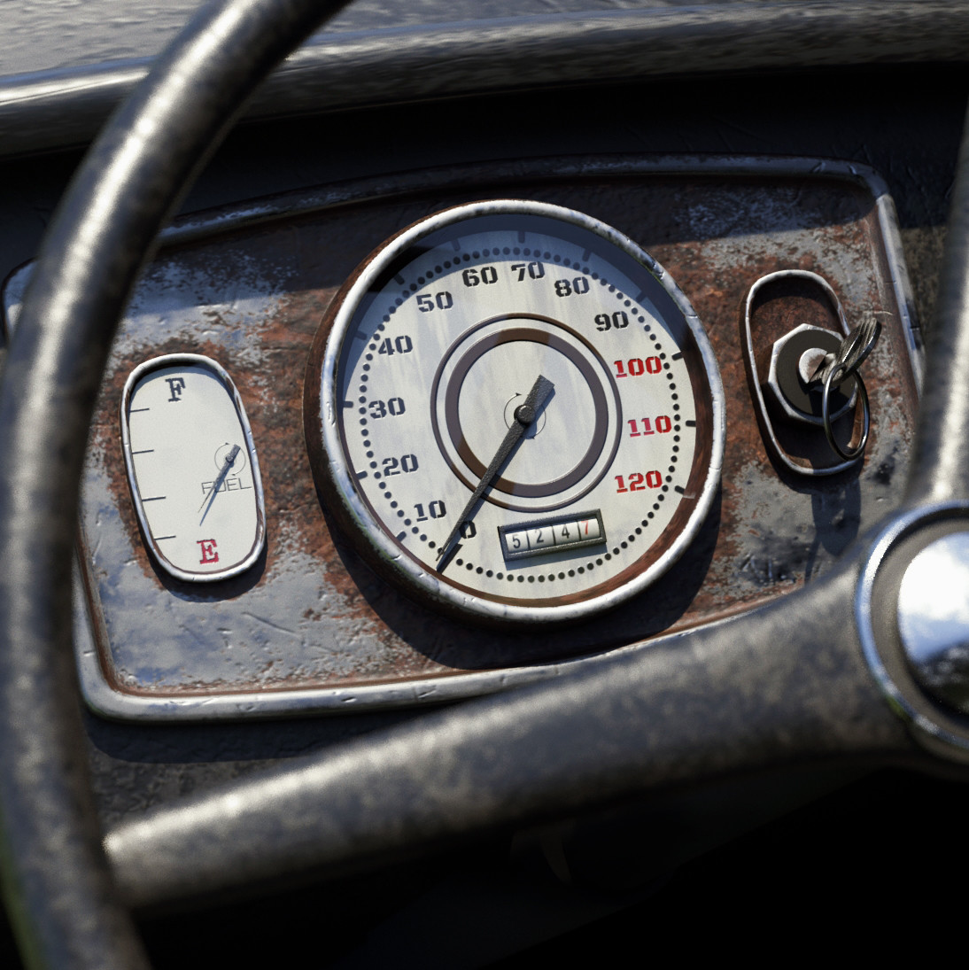 ArtStation - Vintage Car Speedometer | Resources