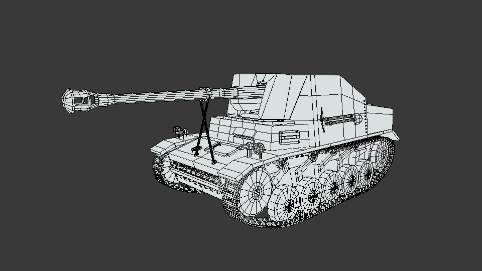 ArtStation - Low Poly Cartoon SdKFz 131 Marder II Tank | Resources