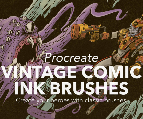 ArtStation - Procreate Vintage Comic Ink Brushes | Brushes