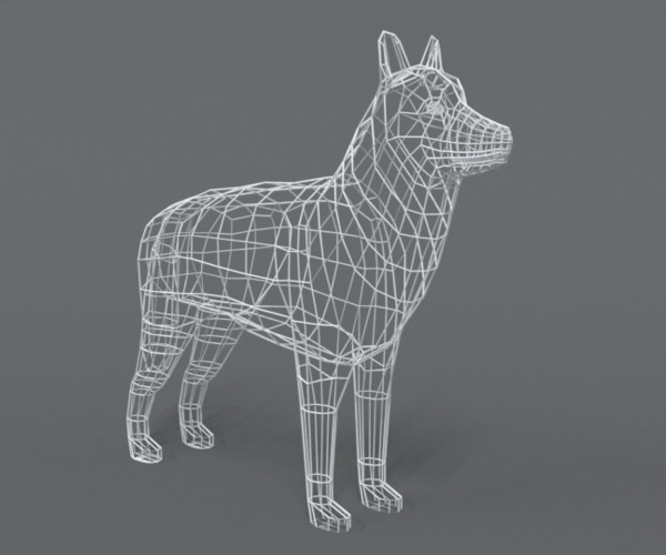 ArtStation - Low Poly Cartoon Husky | Resources