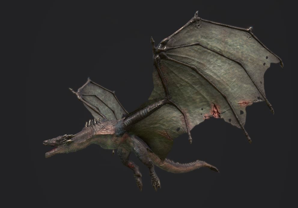 ArtStation - Dragon Printable and gameready PBR Low-poly 3D model ...