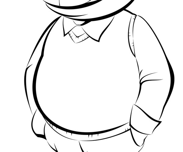 ArtStation - Uncolored pig character. | Artworks