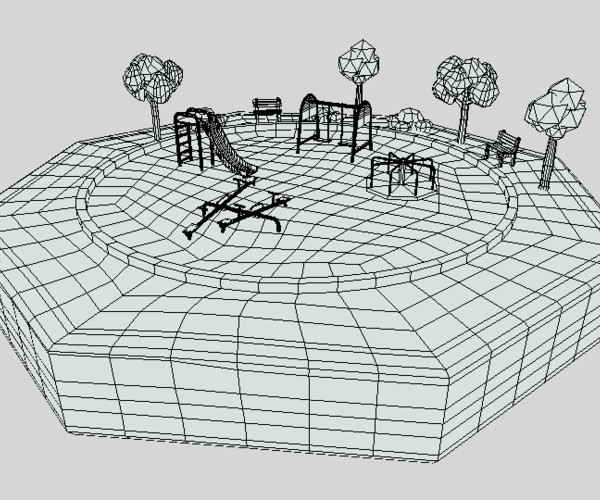ArtStation - Low Poly Cartoon Playground Scene | Resources
