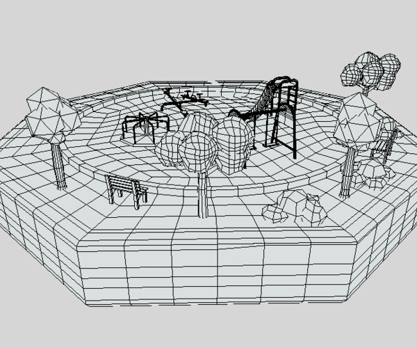 ArtStation - Low Poly Cartoon Playground Scene | Resources