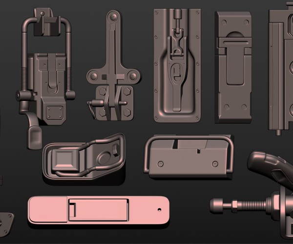 ArtStation - Kitbash Set 02: Latches | Resources