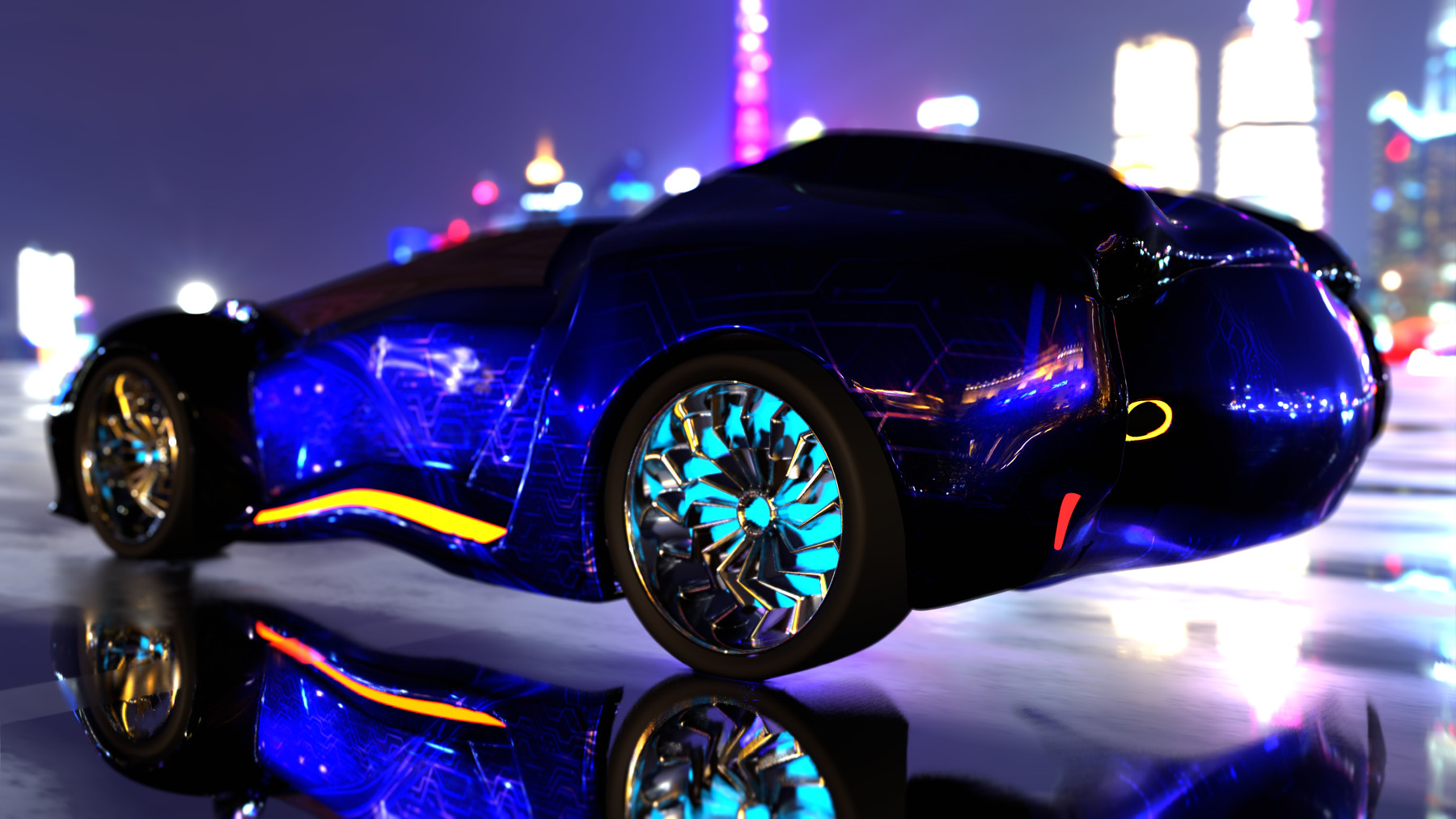 ArtStation - Avax - Cyberpunk car - 5k polygons - TWO 4K textures ...