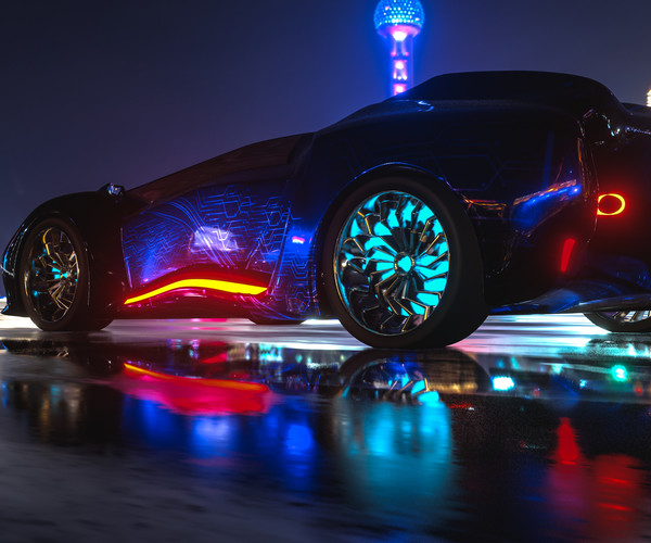ArtStation - Avax - Cyberpunk car - 5k polygons - TWO 4K textures ...
