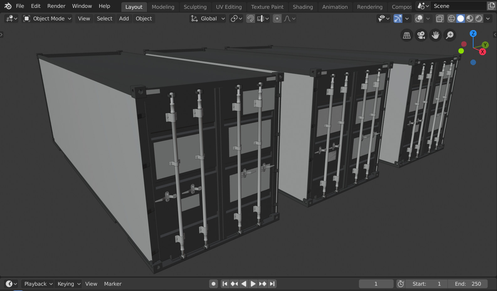 ArtStation - Shipping containers 3D model | Resources