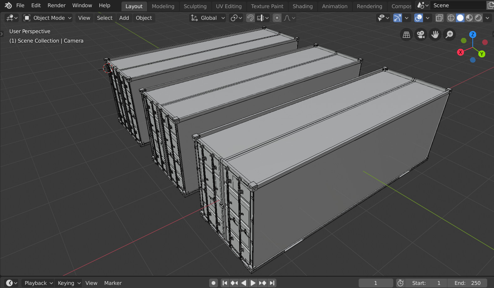 ArtStation - Shipping containers 3D model | Resources