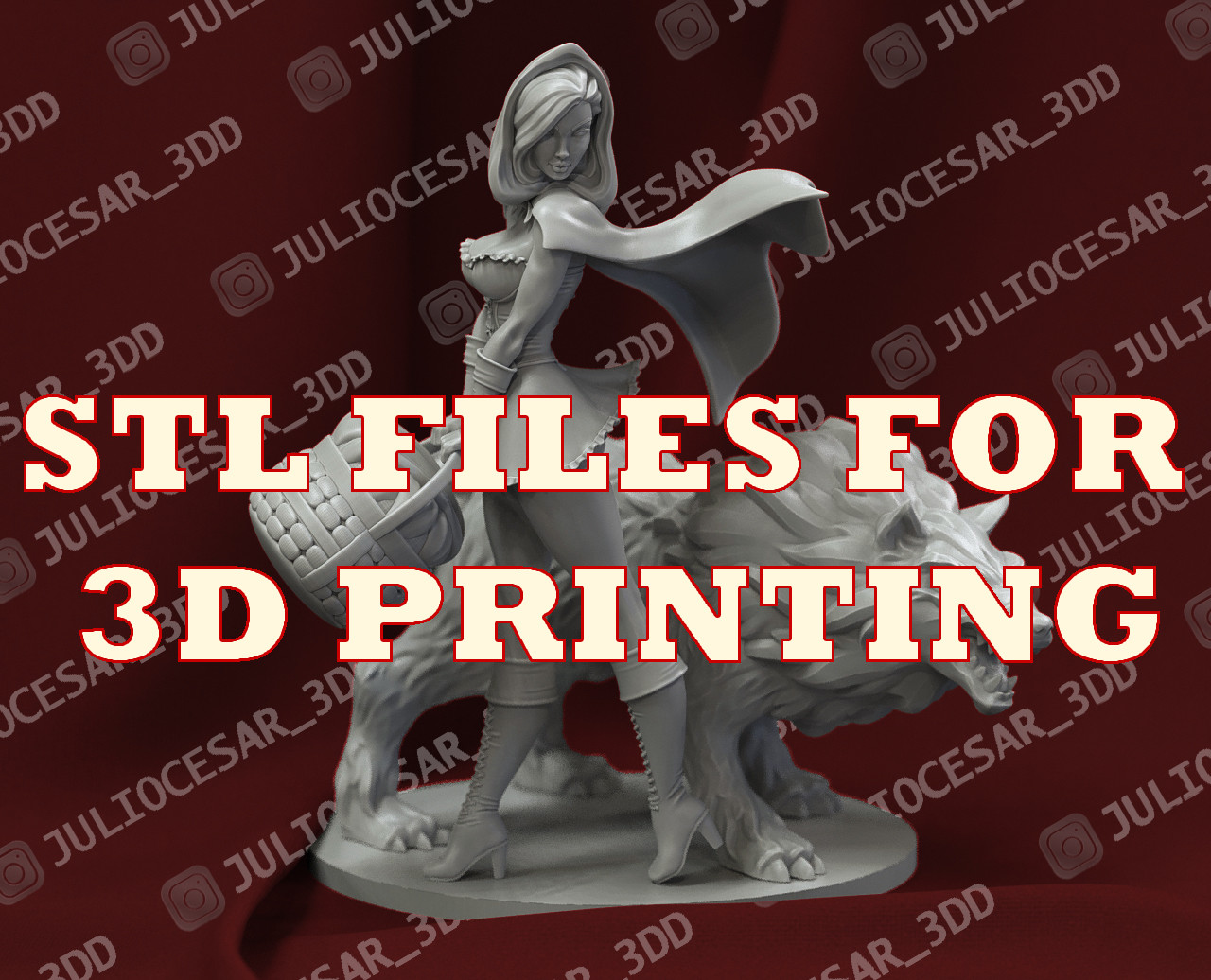 ArtStation - Little Red Riding Hood 3D print model | Game Assets