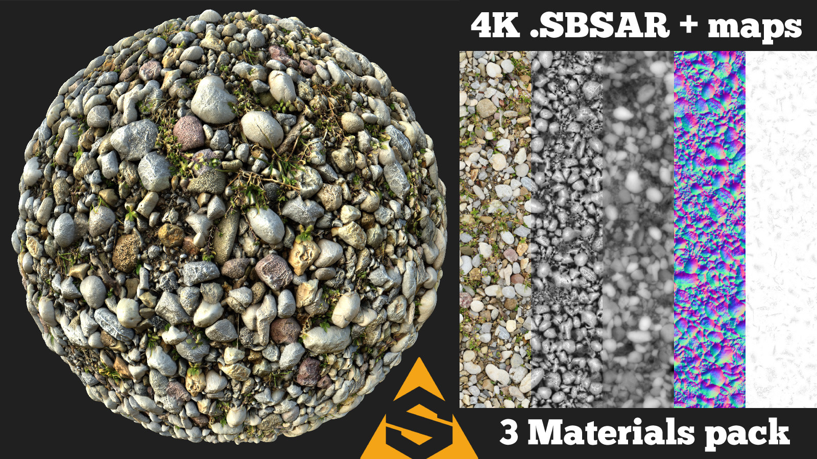 ArtStation - Pebble Ground Material Pack | Game Assets