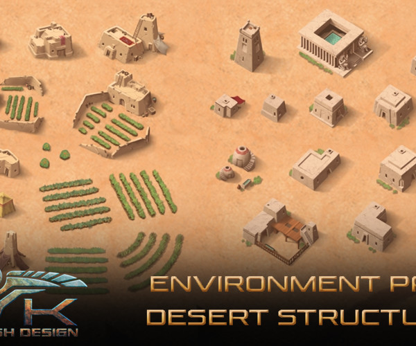 ArtStation - Environment Pack: Desert Structures | Game Assets