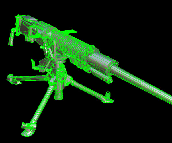 ArtStation - Type 92 Heavy Machine Gun - Game Ready | Game Assets