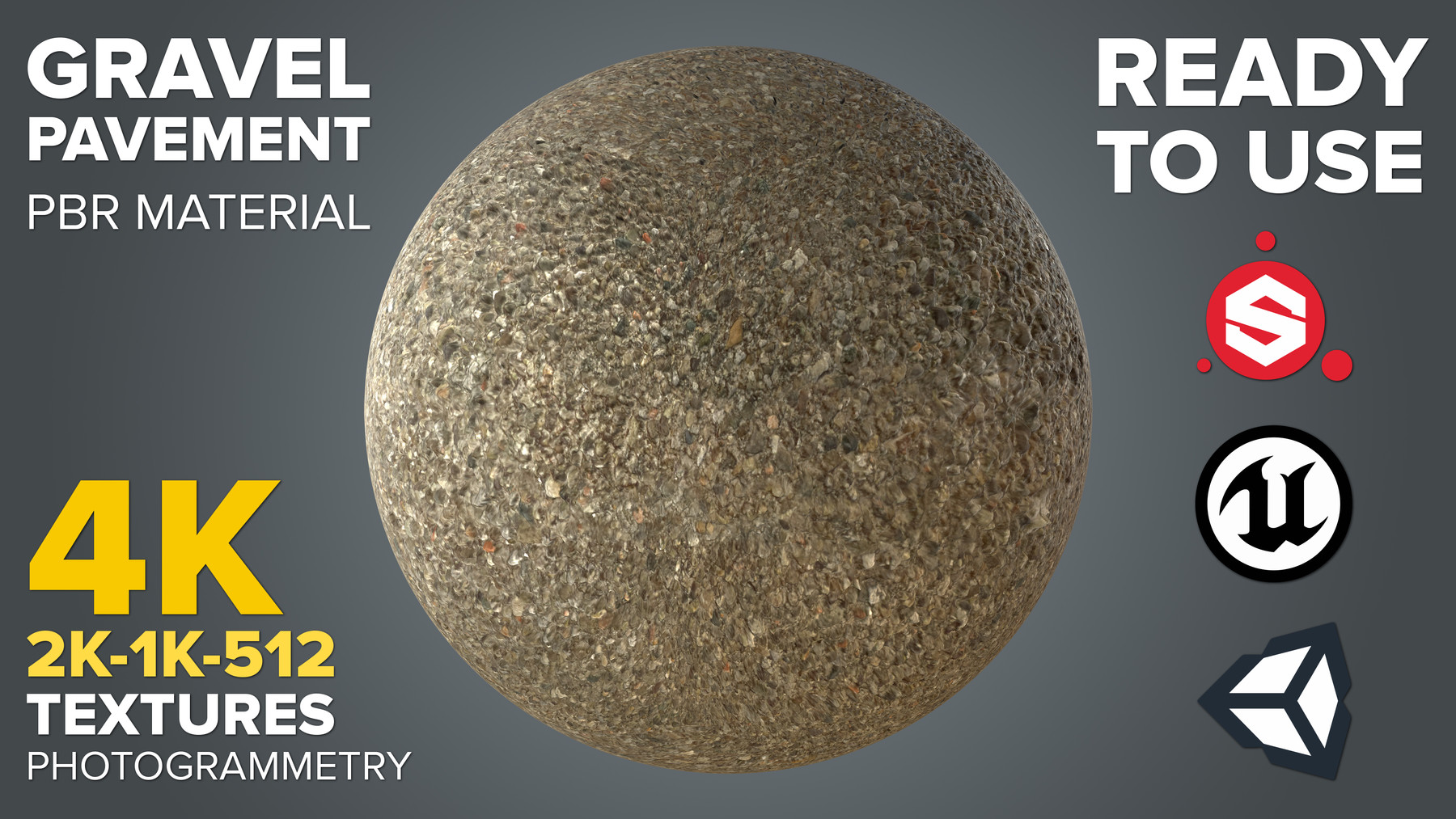 Ericsson Santos - Gravel Pavement - Photogrammetry-based Environment Texture