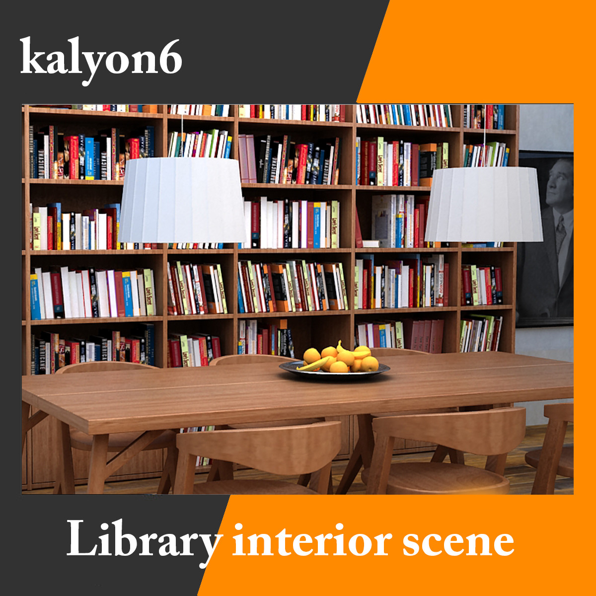 ArtStation - Library Interior 3d Model | Resources