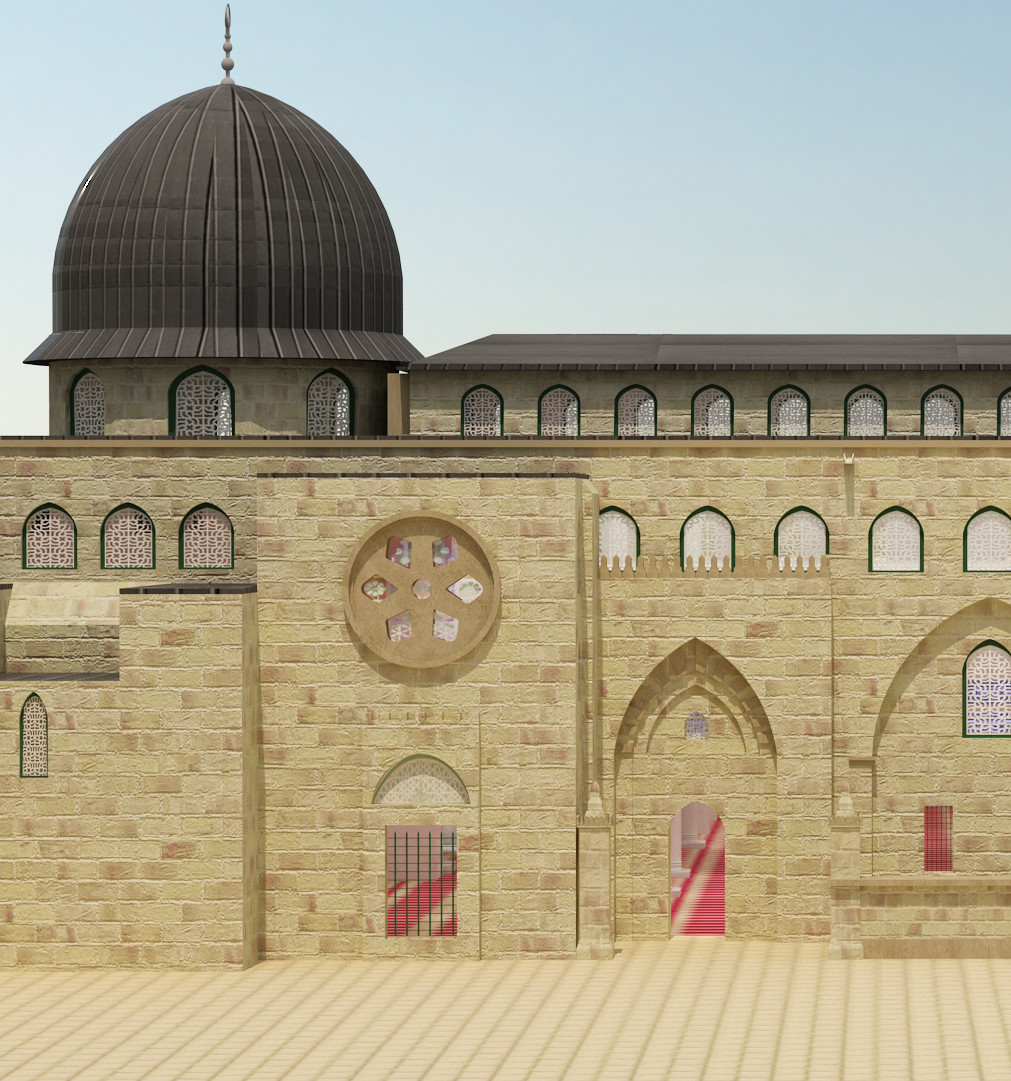 ArtStation - Al-Aqsa Mosque interior- exterior 3ds max vray model ...