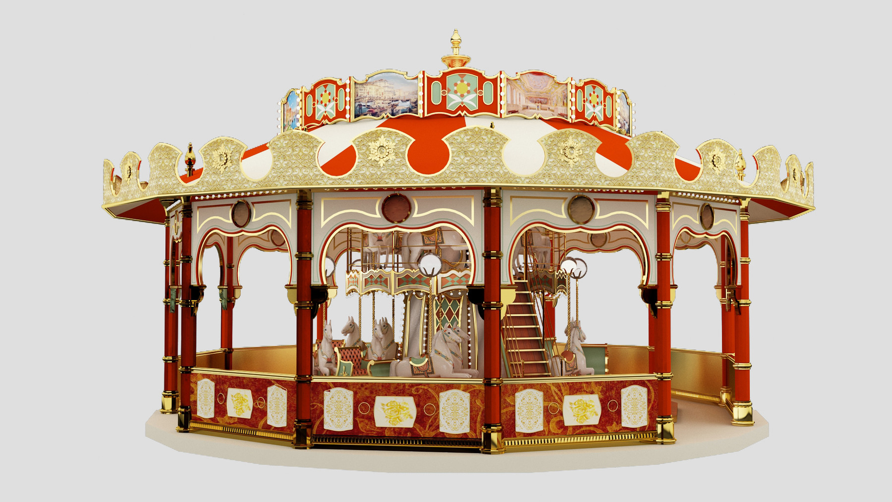 ArtStation - carousel 3d model | Resources