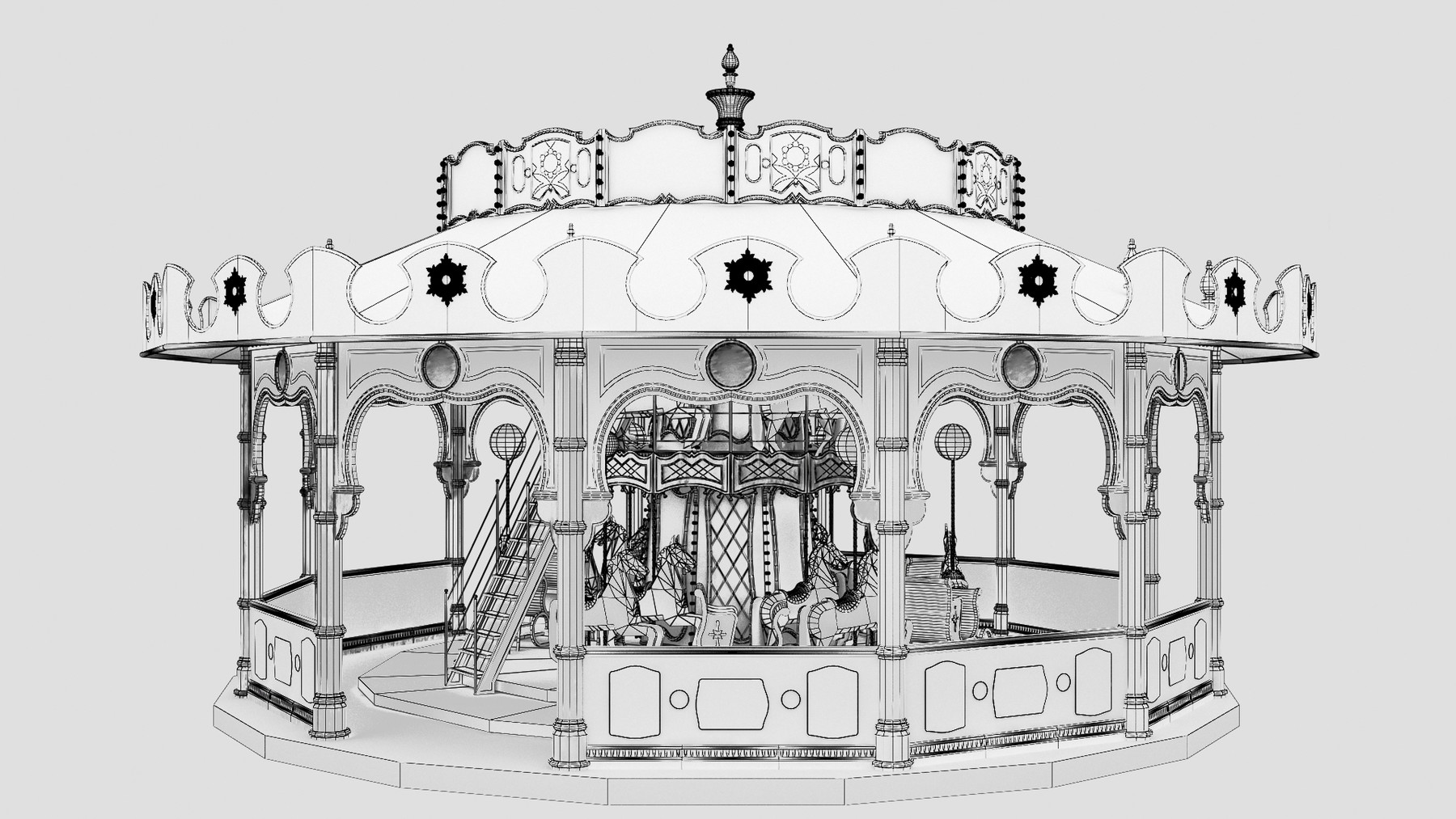 ArtStation - carousel 3d model | Resources