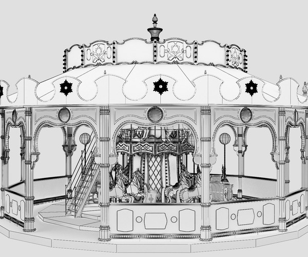 ArtStation - carousel 3d model | Resources