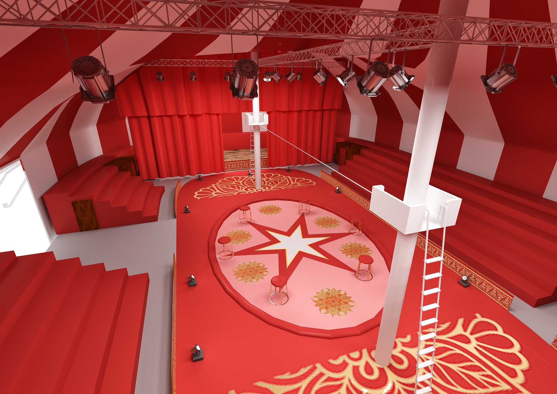 ArtStation - Circus interior and exterior model 3D model | Resources