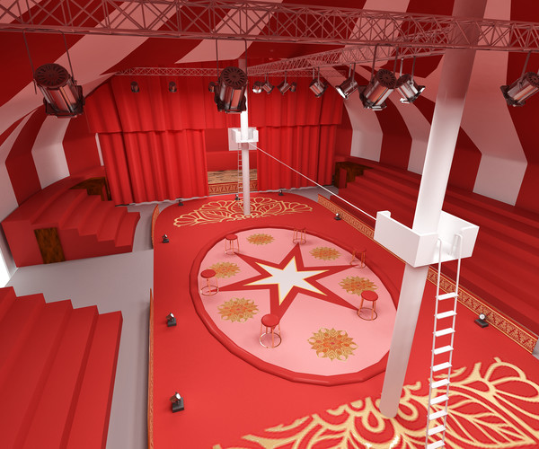 ArtStation - Circus interior and exterior model 3D model | Resources