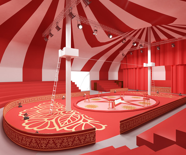 ArtStation - Circus interior and exterior model 3D model | Resources