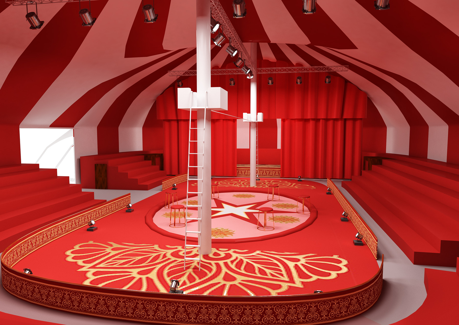 ArtStation - Circus interior and exterior model 3D model | Resources