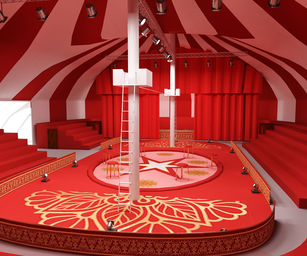 ArtStation - Circus interior and exterior model 3D model | Resources