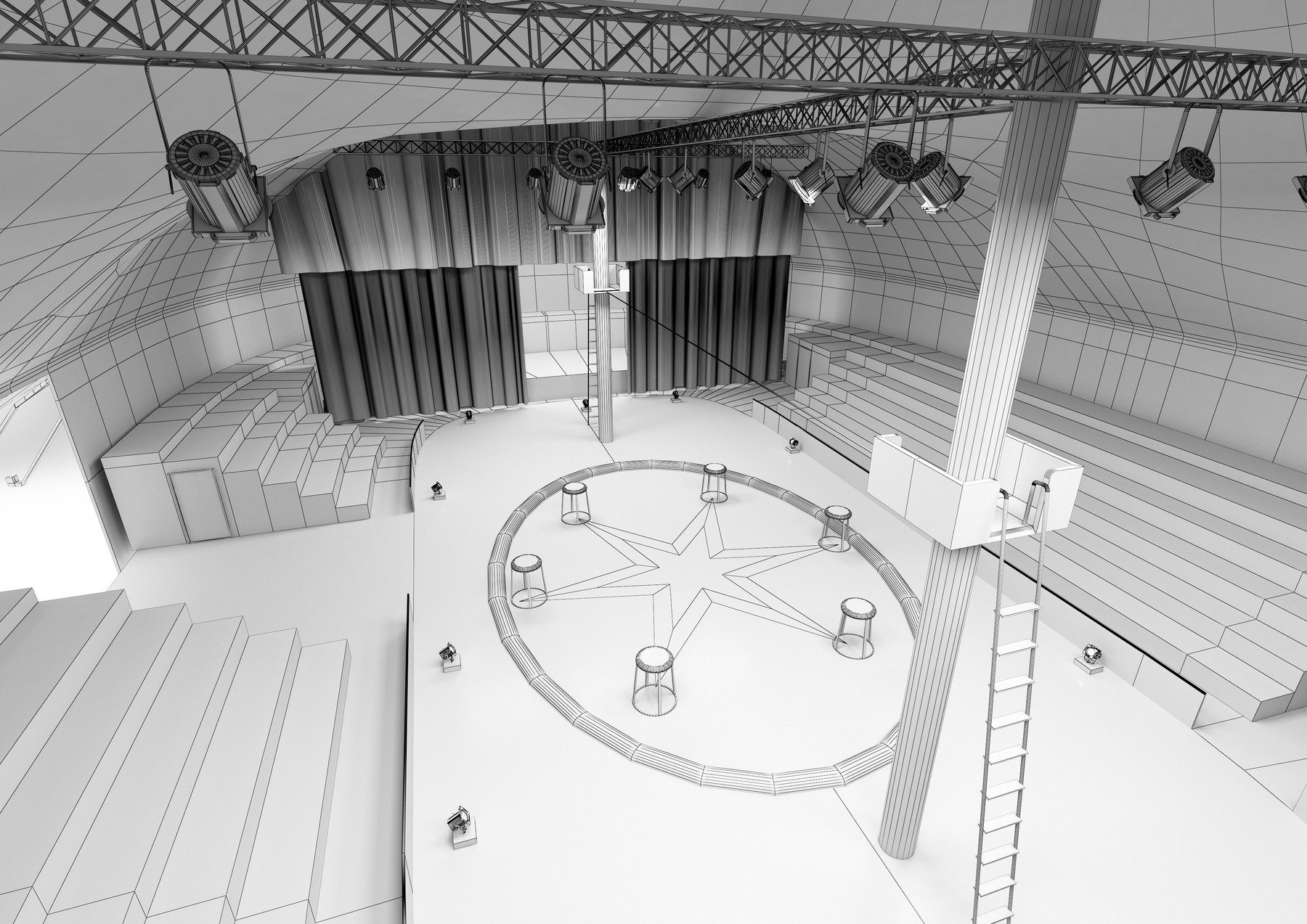 ArtStation - Circus interior and exterior model 3D model | Resources