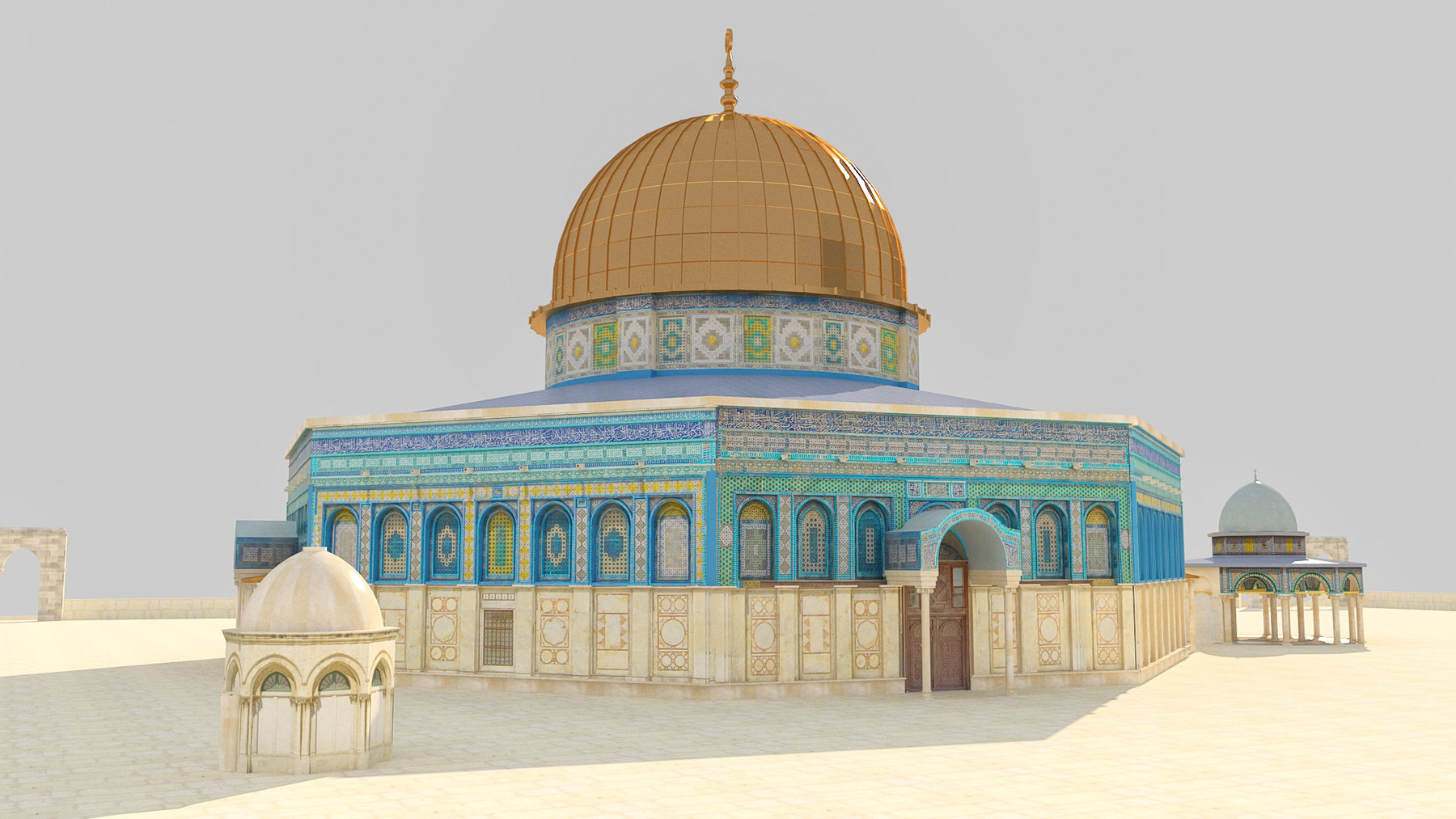 ArtStation - Dome of the Rock Jerusalem 3D model | Resources
