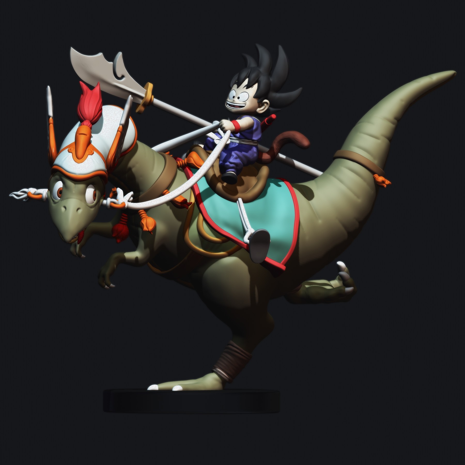 ArtStation - Goku Dino Ending 1986 STL | Game Assets