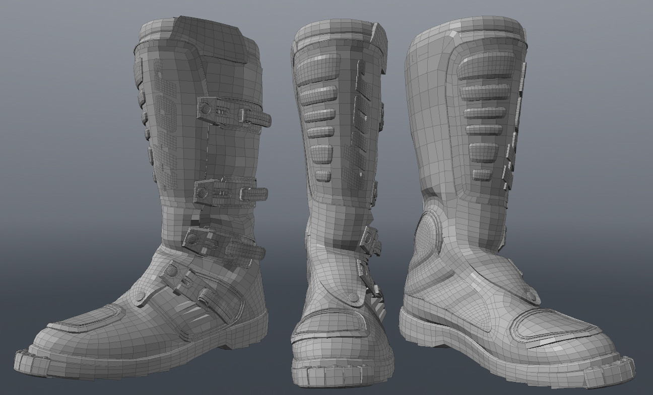 ArtStation - Dirt Bike Boot - 3d scan retopo Zbrush File | Resources