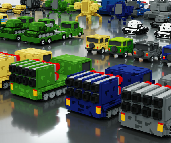 ArtStation - Voxel Combat Vehicles | Game Assets