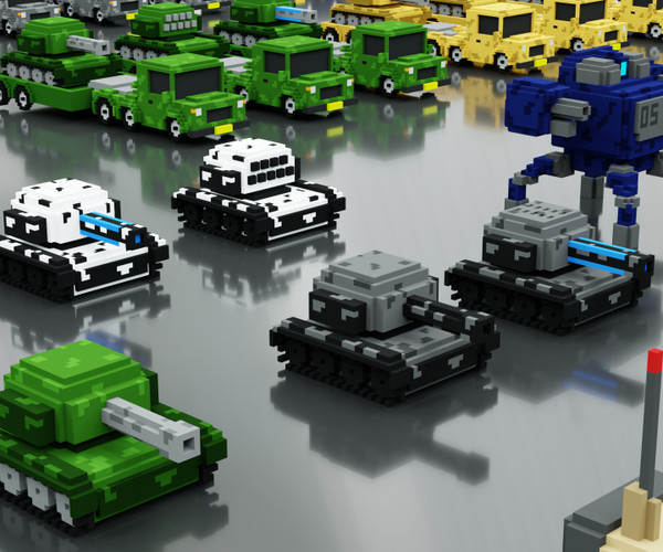 ArtStation - Voxel Combat Vehicles | Game Assets