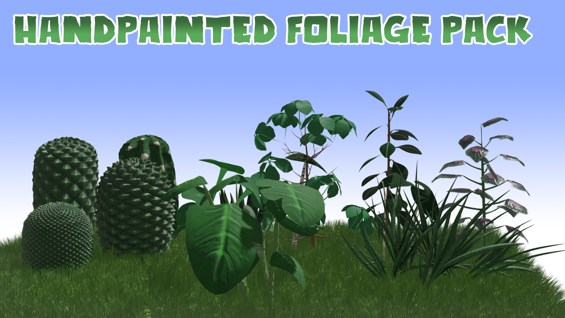 ArtStation - Handpainted Foliage Pack | Resources