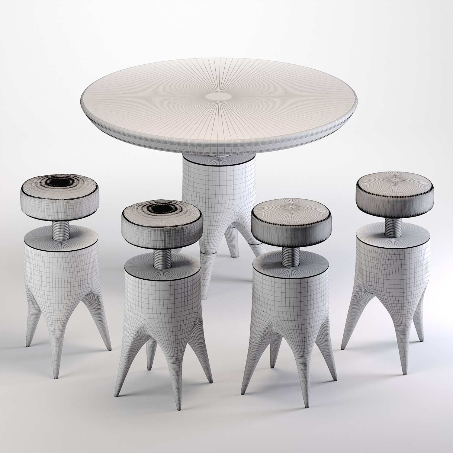 ArtStation - Mushroom Table And Molar Stool | Resources