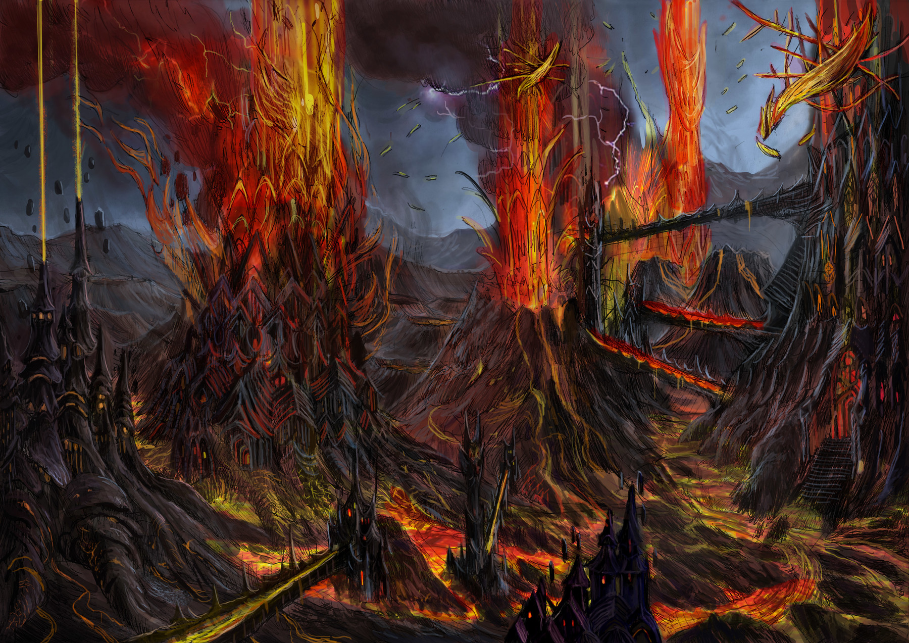 ArtStation - City of fire | Artworks