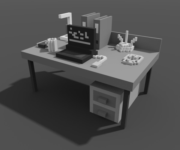 ArtStation - Voxel Desk | Game Assets
