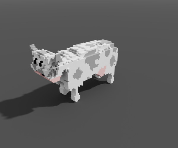 ArtStation - Voxel Cow | Game Assets