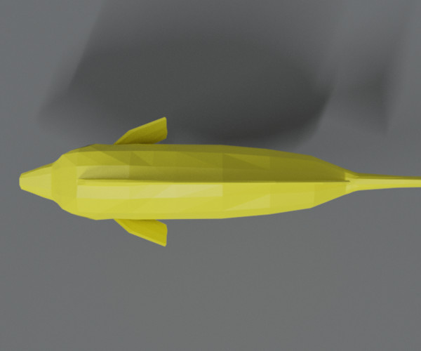 ArtStation - Low Poly Cartoon Yellow Tang Fish | Game Assets