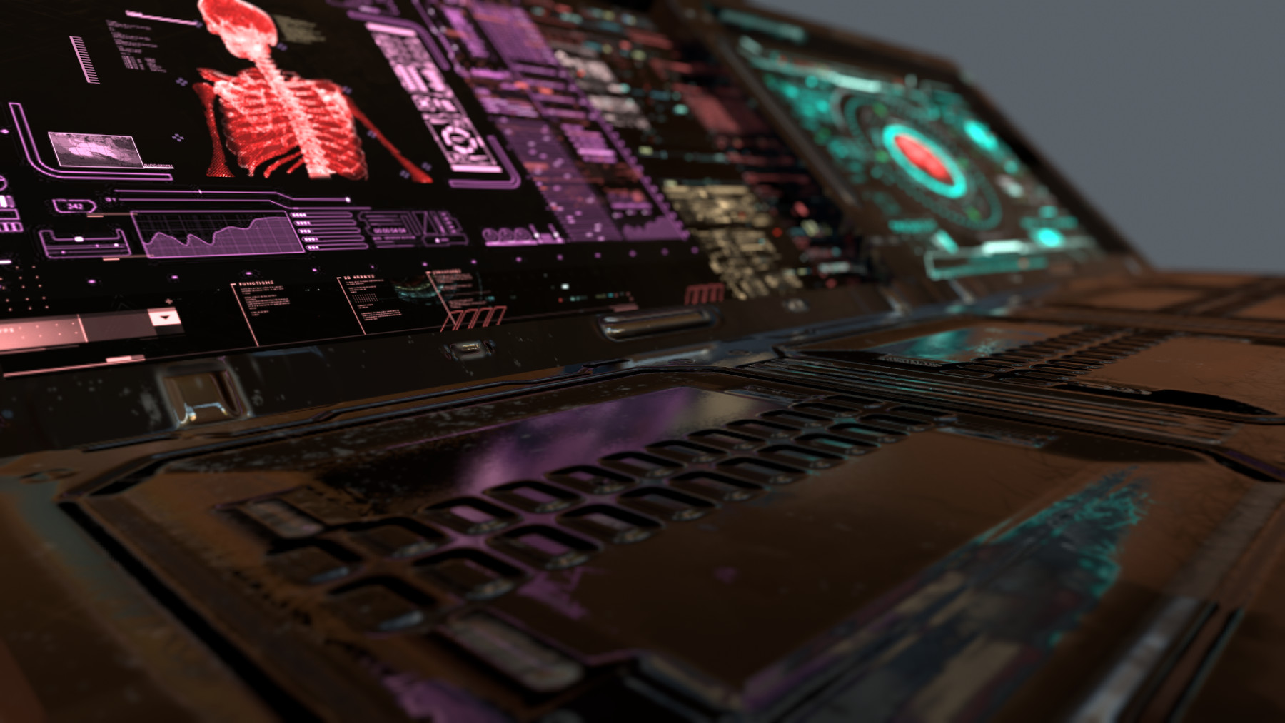 ArtStation - Scifi Modular Screen - Medical Computer Videogame - Unity ...
