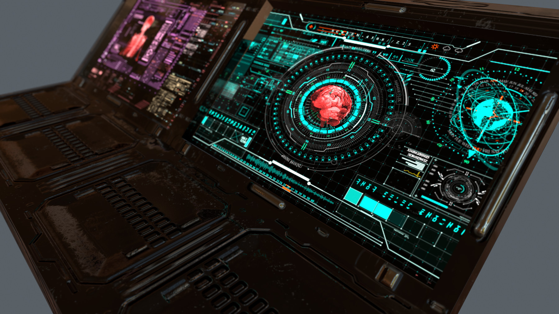 ArtStation - Scifi Modular Screen - Medical Computer Videogame - Unity ...